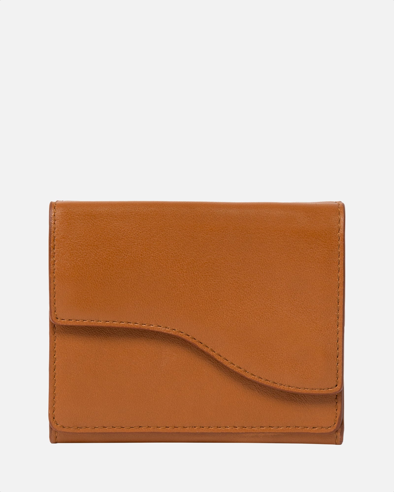 Personalised Wave Trifold Wallet Rich Tan with initials – The Daily Edited